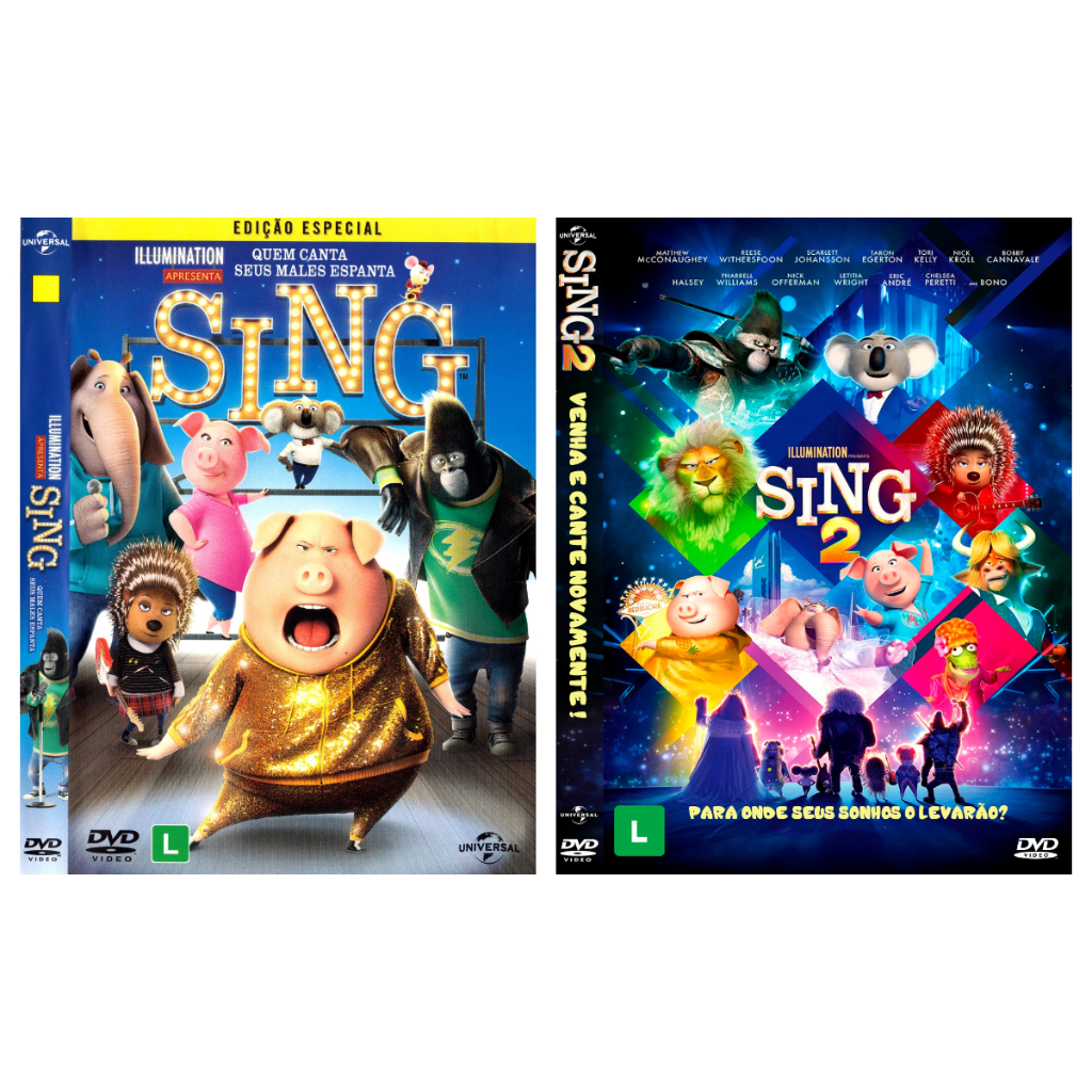 Coleção Dvds Filmes: Sing | Shopee Brasil