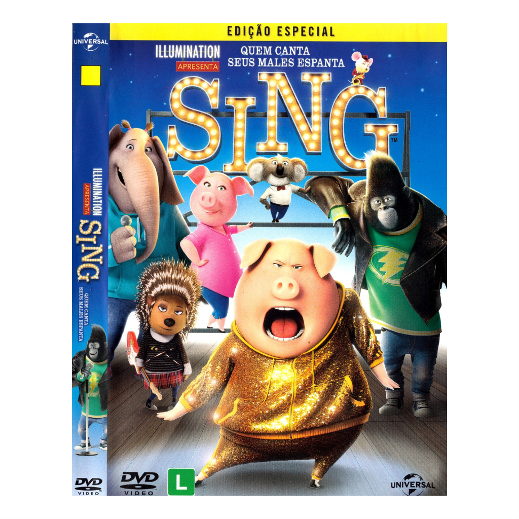 Dvd Filme: Sing - Quem Canta Seus Males Espanta (2016) Dublado e ...