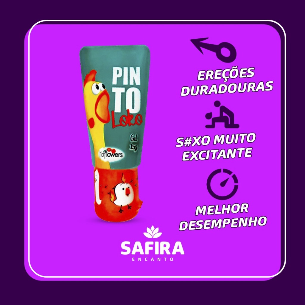 Gel Lubrificante Estimulante Masculino Pinto Loko 15g HOT FLOWERS ...