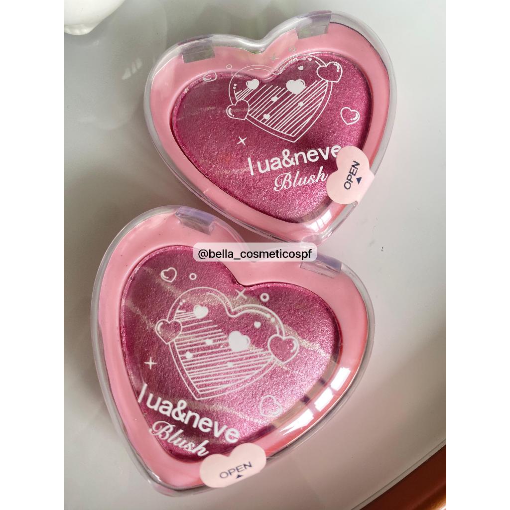 Blush Coração Lua&Neve Marmorizado Lua e Neve Blush | Shopee Brasil