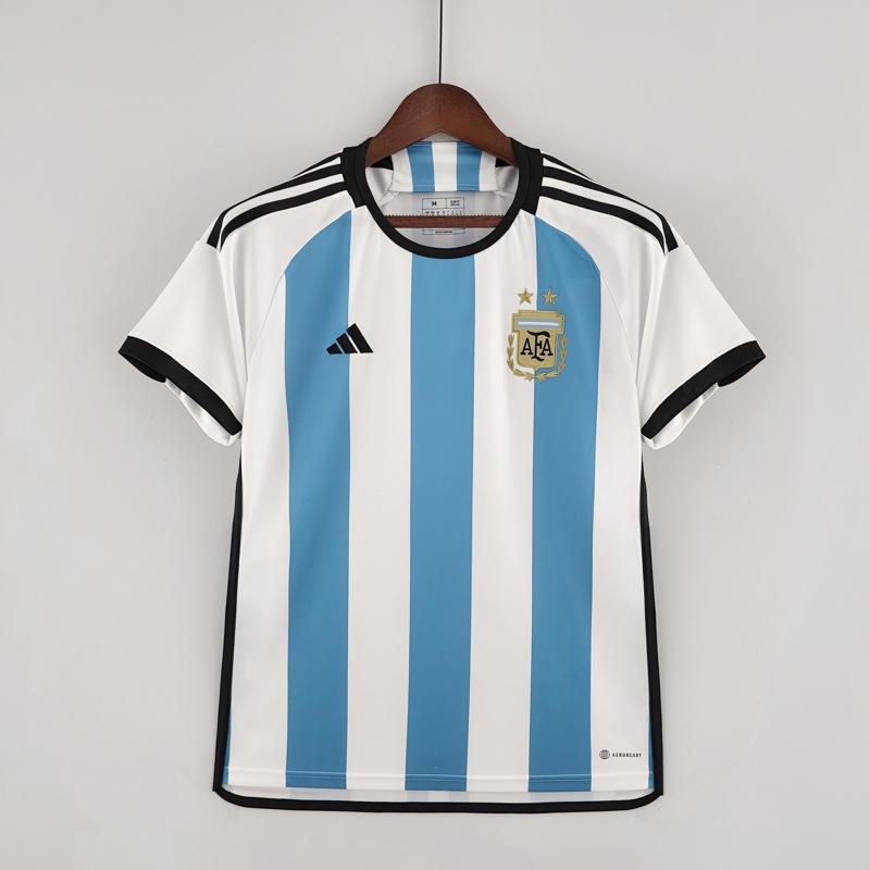 Camisa Da Seleção Argentina Uniforme Titular Listrada_yyth | Shopee Brasil