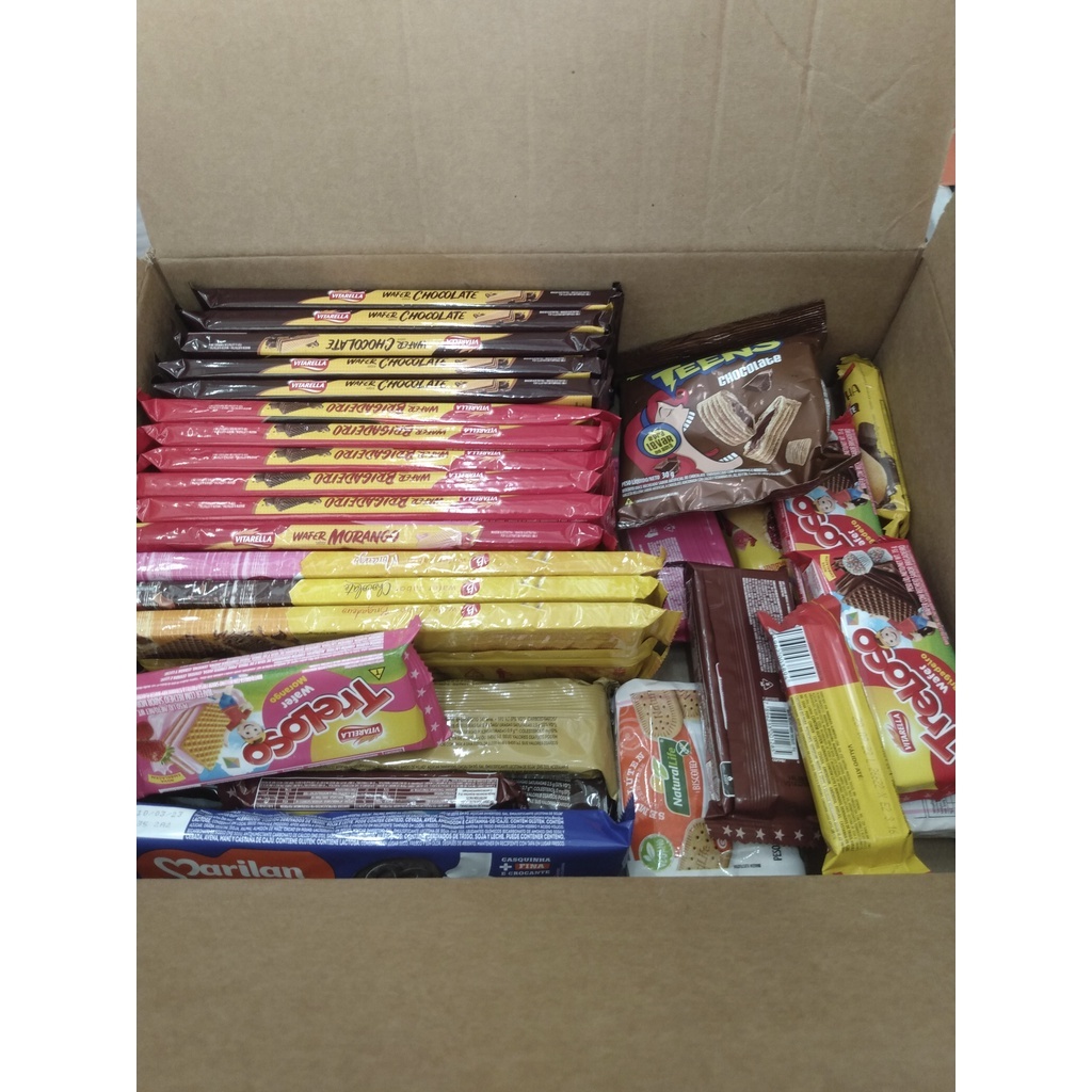 Kit 30 Bolachas Diversas - Bolachas - Wafer - 30 unidades | Shopee Brasil