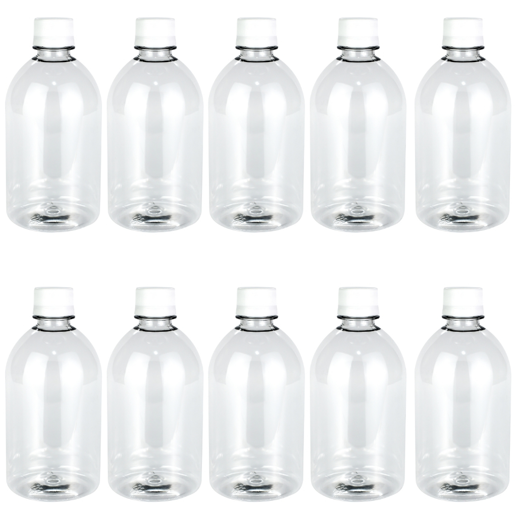 20 Frasco Pet Plástico 500ml Com Tampa Lacre Embalagem Mod1 | Shopee Brasil