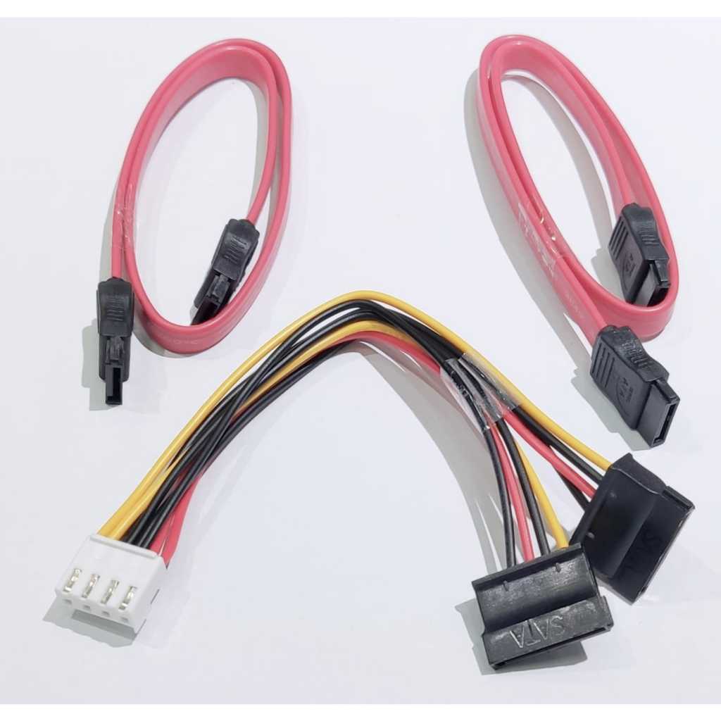 Kit Cabos Alimentaçao Y De Hd P/ Dvr Duplo Com 2 Sata Força | Shopee Brasil