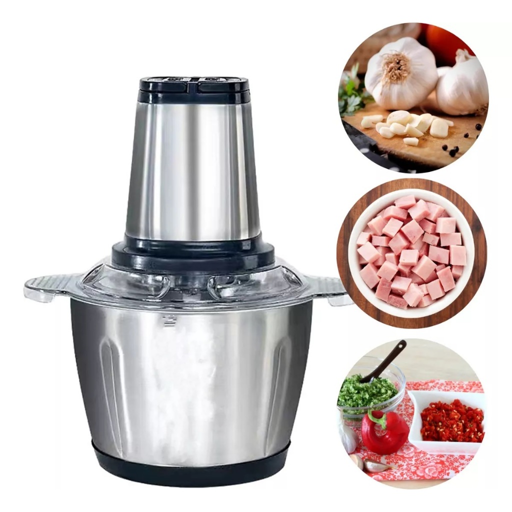 Triturador Processador de Alimentos Multiprocessador Elétrico Potente Capacidade 2L | Shopee Brasil