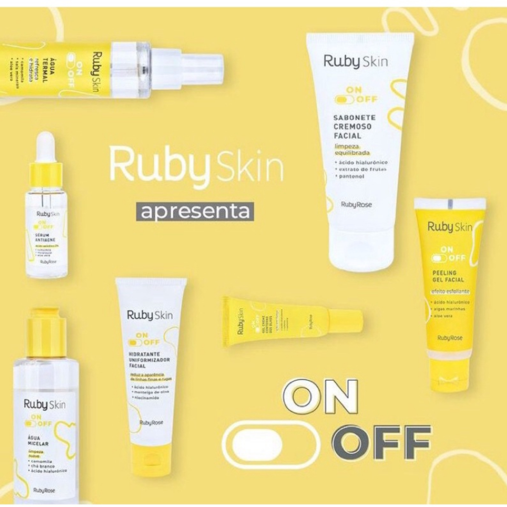 Linha de Skincare ON OFF RubySkin - Ruby Rose | Shopee Brasil
