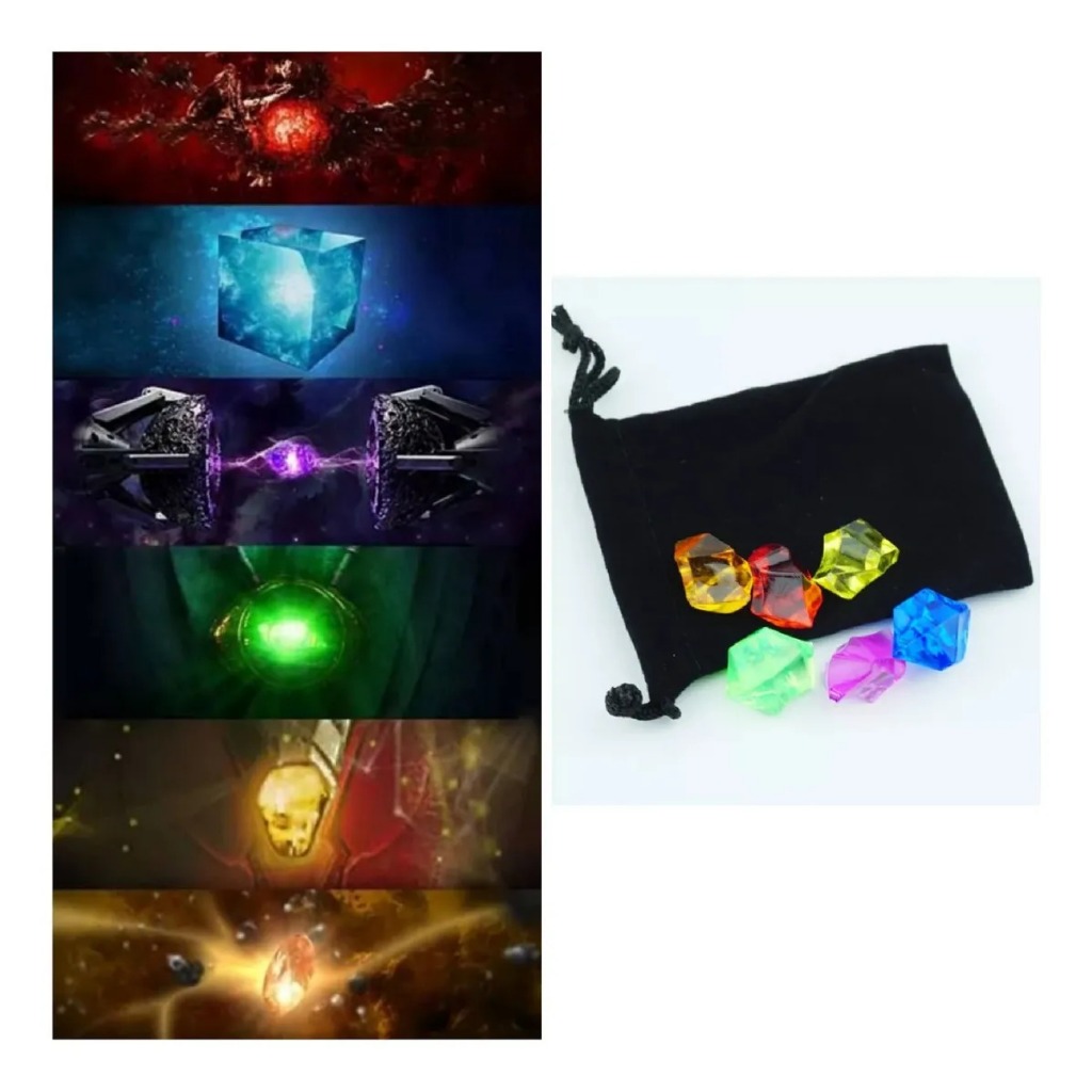 6 joias do infinito marvel vingadores em pvc | Shopee Brasil