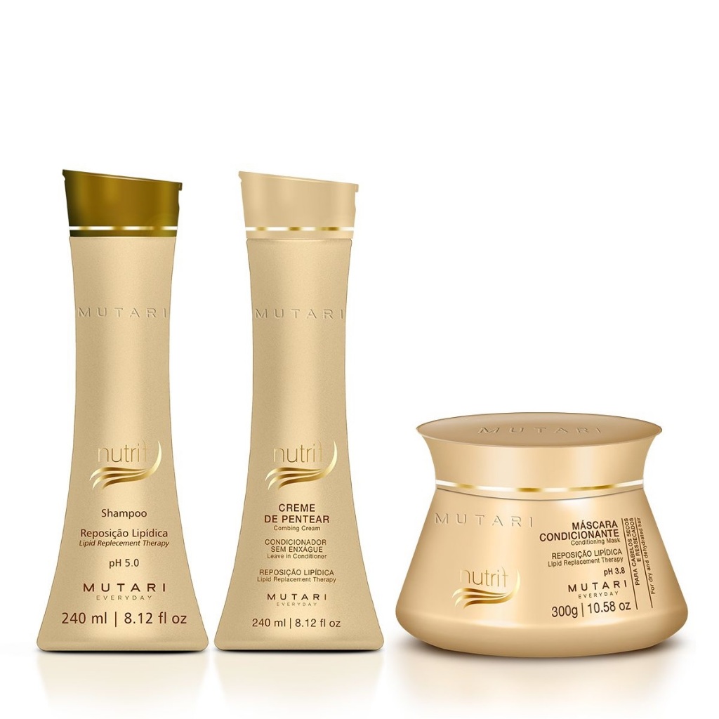Kit Mutari Nutrit Tratamento E Nutrição Restauradora brilho | Shopee Brasil