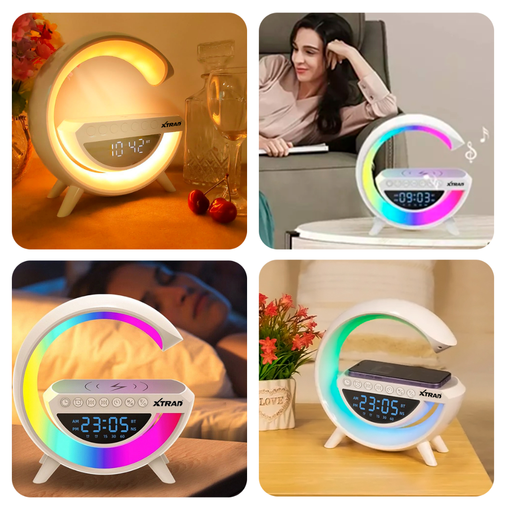 Caixa som mesa Carregador sem fio Rádio, Bluetooth Luminária/Suporte ...