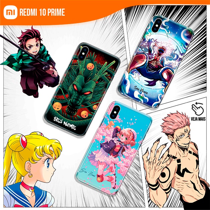 Capa Capinha - Redmi 10 Prime - Animes | Shopee Brasil