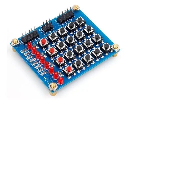 Modulo Teclado Com Botoes 4x4 + 4 Separados + Leds [ Código 307 ... Modulo Teclado Com Botoes 4x4 + 4 Separados + Leds [ Código 307 ...
