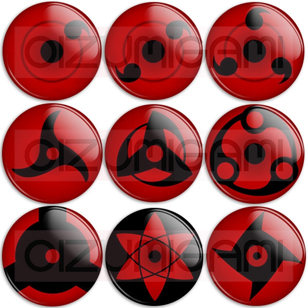 Bottons - Buttons - Botons - Naruto (Sharingans) - Tam: 4,5cm | Shopee ...