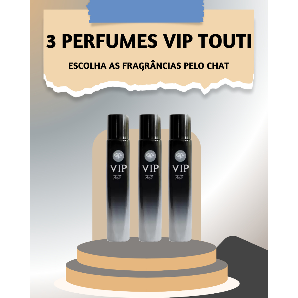 KIT DE 3 PERFUMES VIP TOUTI EAU DE PARFUM FEMININO MASCULINO | Shopee ...