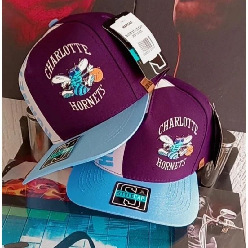 bone Charlotte hornets cor roxo envio imediato | Shopee Brasil