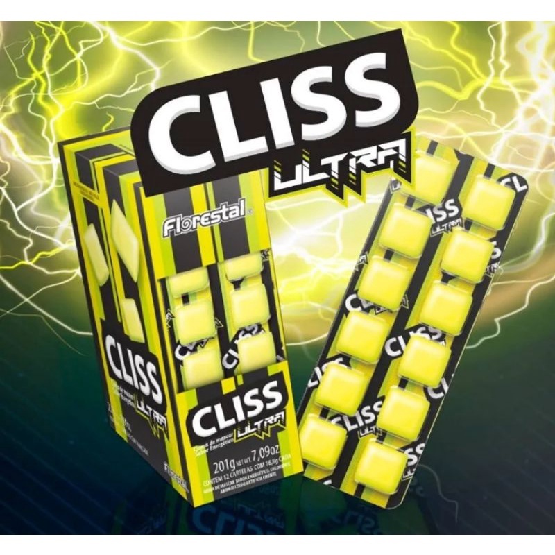 CHICLE CLISS CARTELA COM 12 UNID. | Shopee Brasil