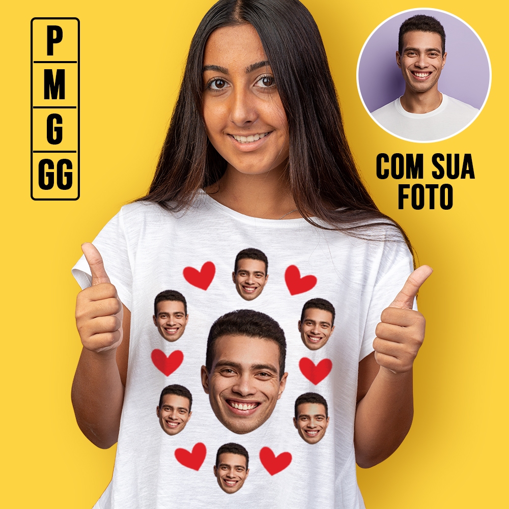 Camiseta personalizada com sua foto personalize do seu jeito | Beecase | Shopee Brasil