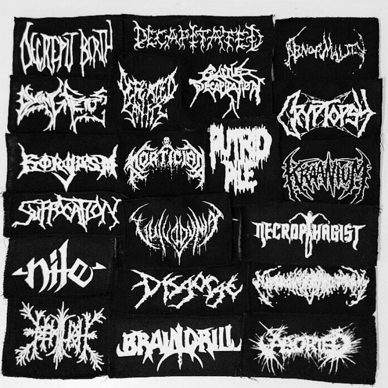 Patch Technical, Brutal Death Metal e Slam - Patches logo silk serigrafia | Shopee Brasil