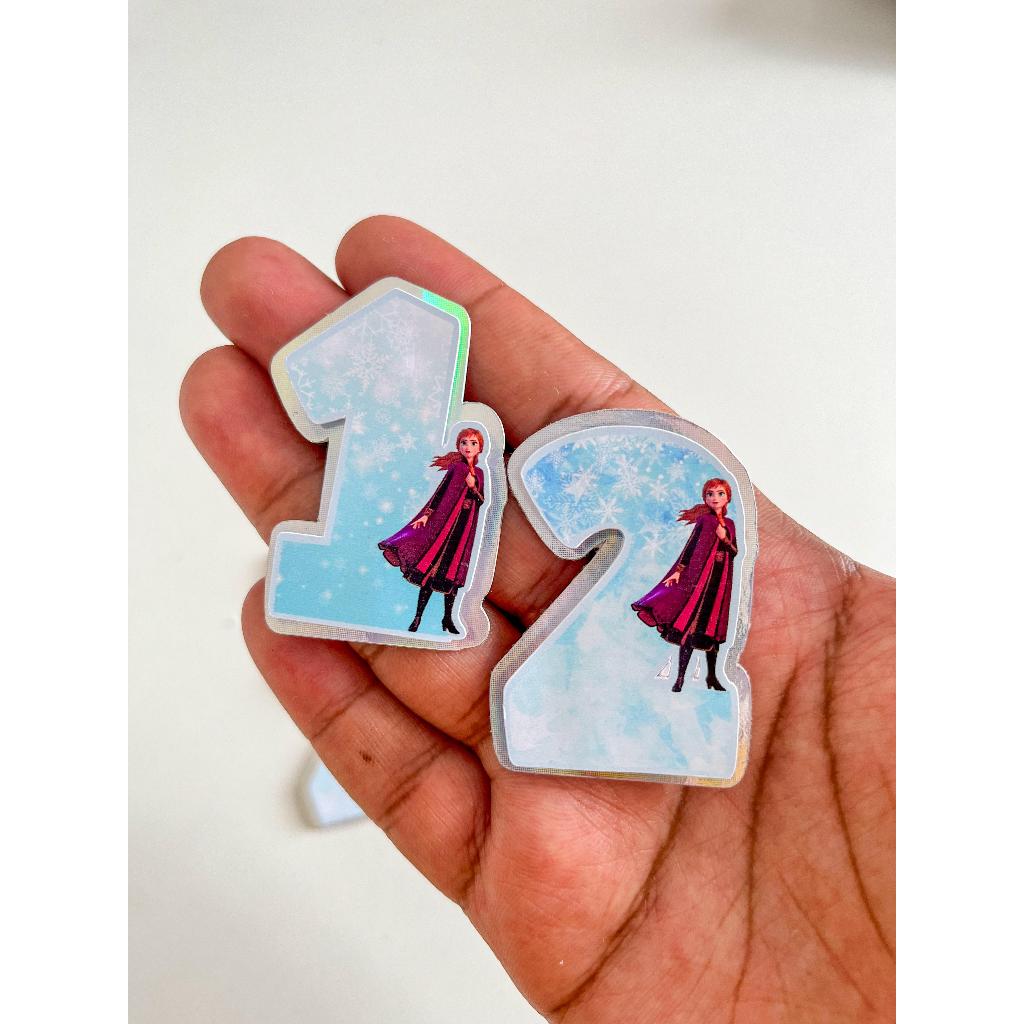 Aplique 3D Números Frozen, Faço todos os Temas | Shopee Brasil