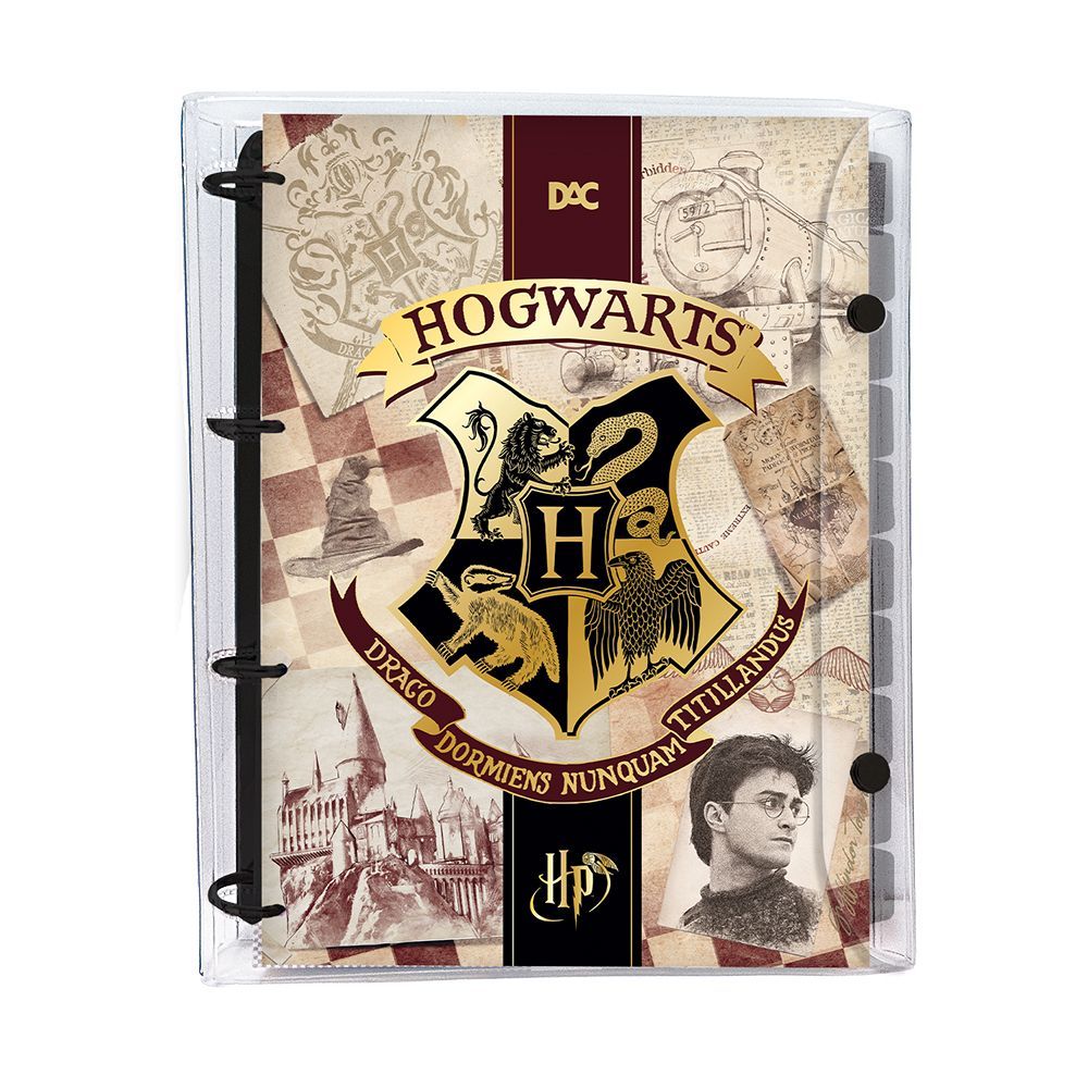 FICHÁRIO UNIVERSITÁRIO EM PVC HARRY POTTER COM 192 FOLHAS DECORADAS ...