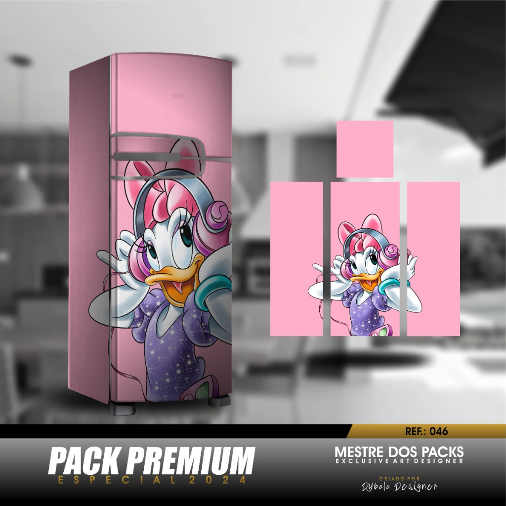 Adesivo Geladeira Minnie Mickey Completa Envelopamento Plotagem ...