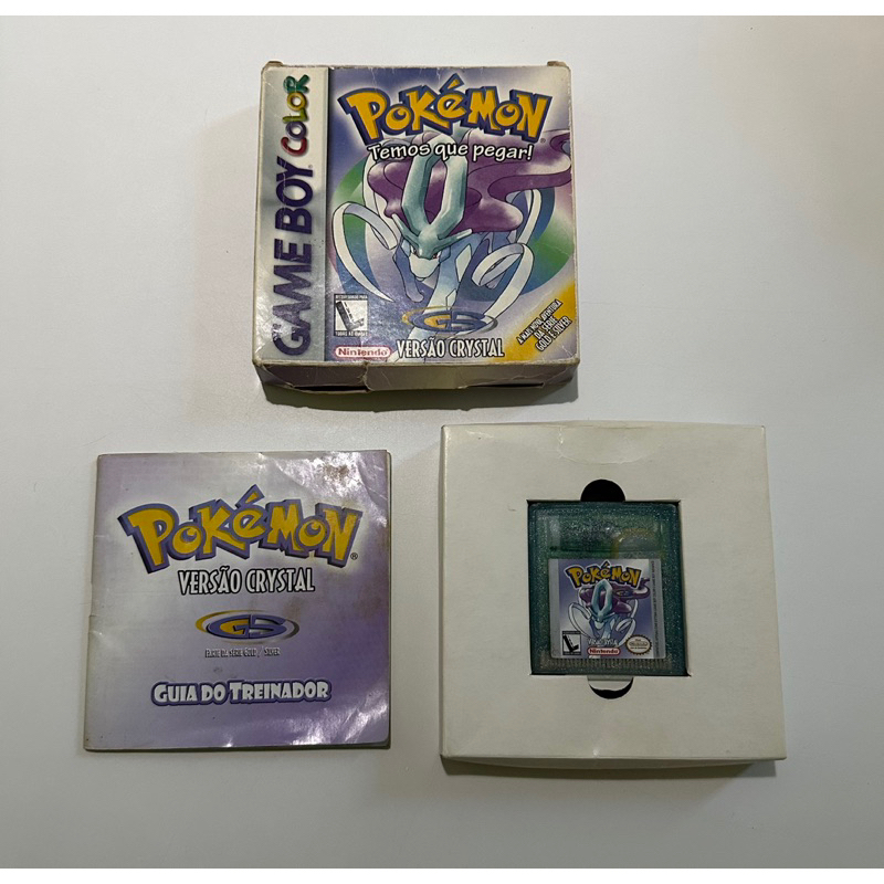 Pokémon Crystal Original Game Boy Gameboy Color GBC GBA | Shopee Brasil