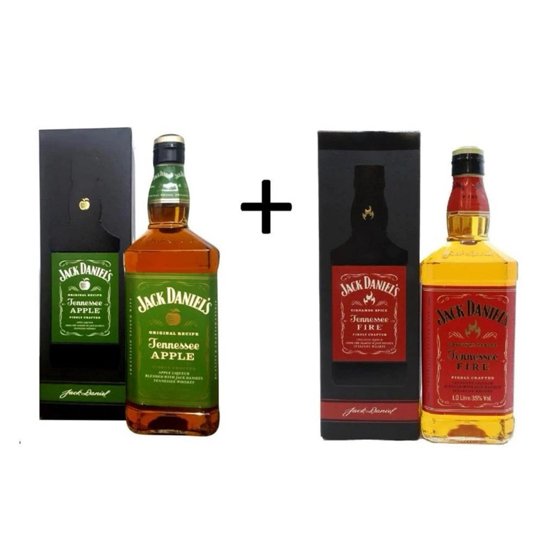 Kit combo Jack Daniels Apple 1 L + Jack Daniels Fire 1 L | Shopee Brasil