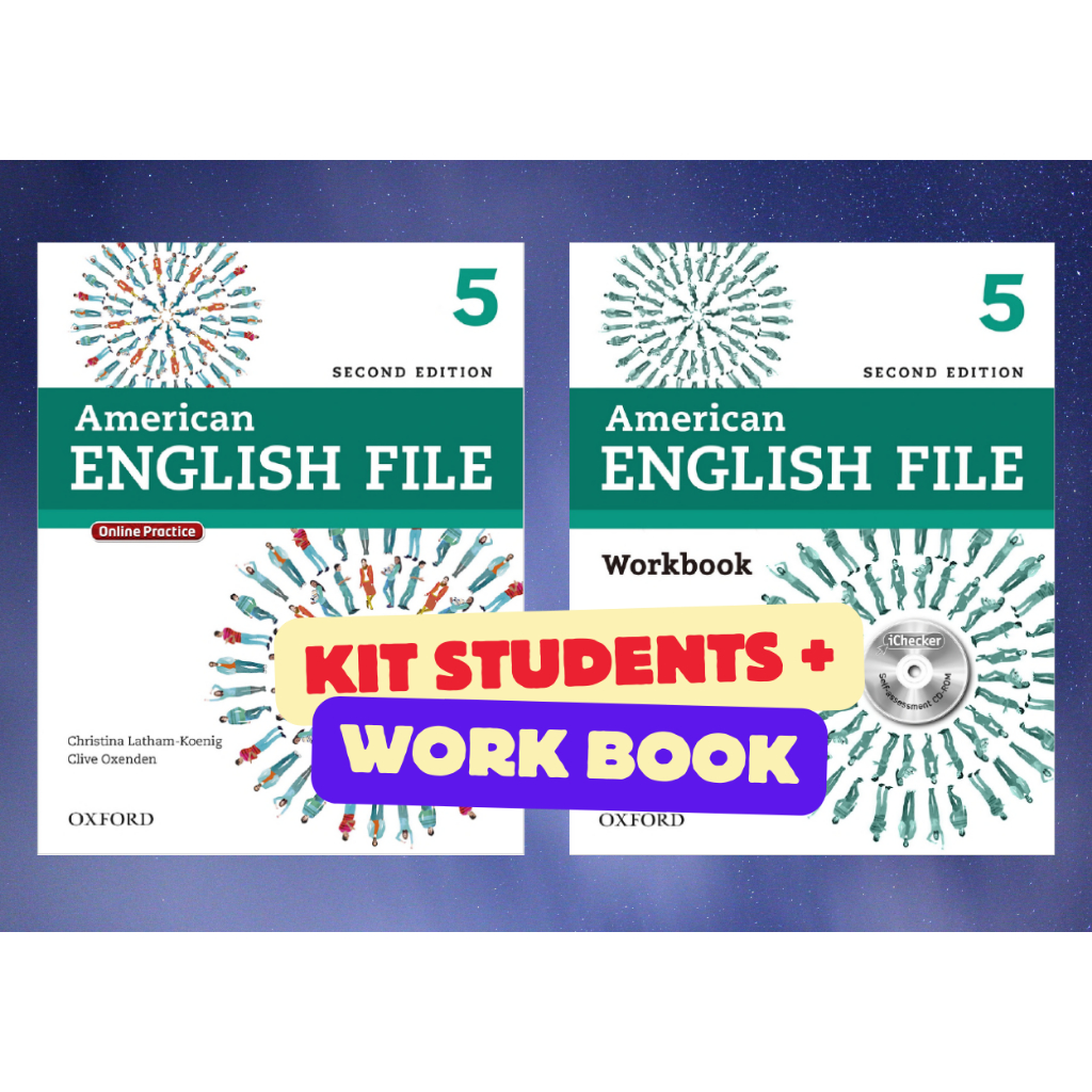 American English File Second Edition Level 5 Student Book e Work Book ( Impresso em papel 90 ...