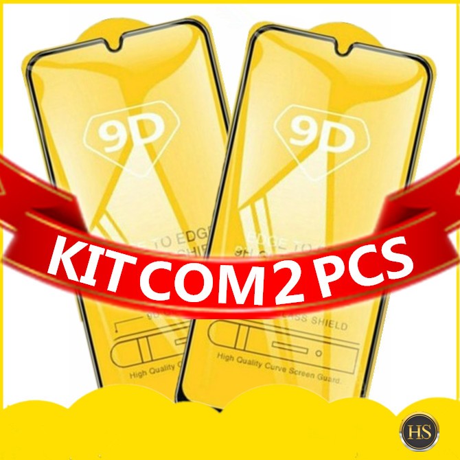 KIT Com 2 Película De Vidro 3D 9D Galaxy A22 5g/A22 4g/A32 4g/A32 5g/a52/A52s/A72/a13/A33/A53 ...
