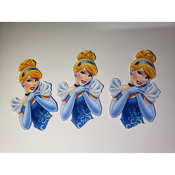 30 unid. ou 60 unid. Aplique 9cm recortado para Tubetes Princesa Disney ...