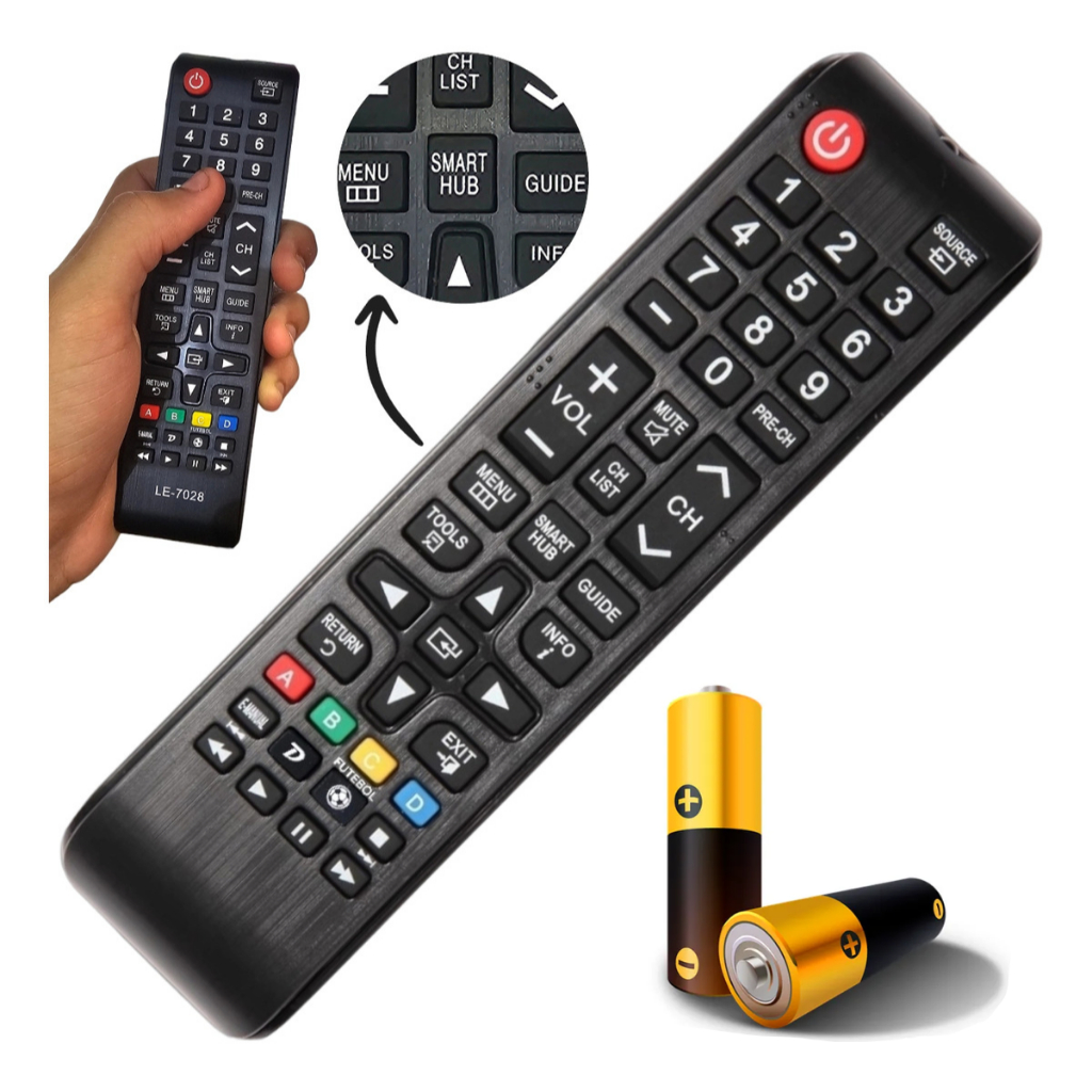 Controle Compatível Com Samsung Smart TV com Pilhas | Shopee Brasil
