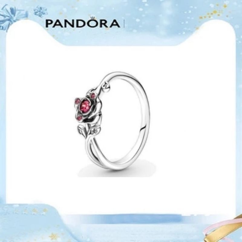 anel prata925 pandora bela e a fera | Shopee Brasil