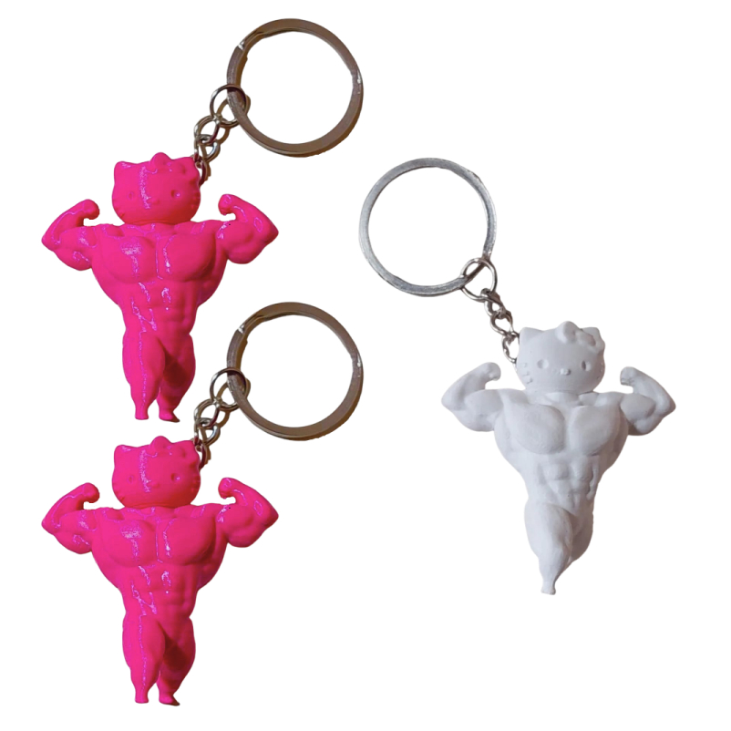 Kit C/ 03 Chaveiros Hello Kitty Bodybuilder | Shopee Brasil