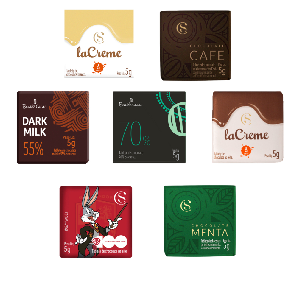 Kit com 10 tabletes chocolate Cacau Show 5g | Shopee Brasil