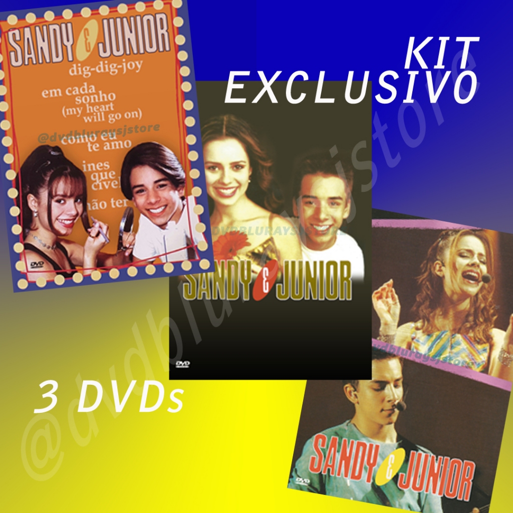 Kit 3 DVDs Sandy e Junior Coletânea Audiovisual Vol. 1, 2 e 3 | Shopee ...
