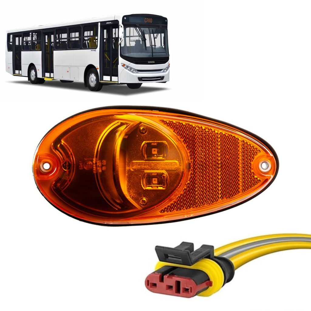 Lanterna Seta Pisca Lateral Ônibus Apache Vip Neobus Tander Led 24 Vts | Shopee Brasil