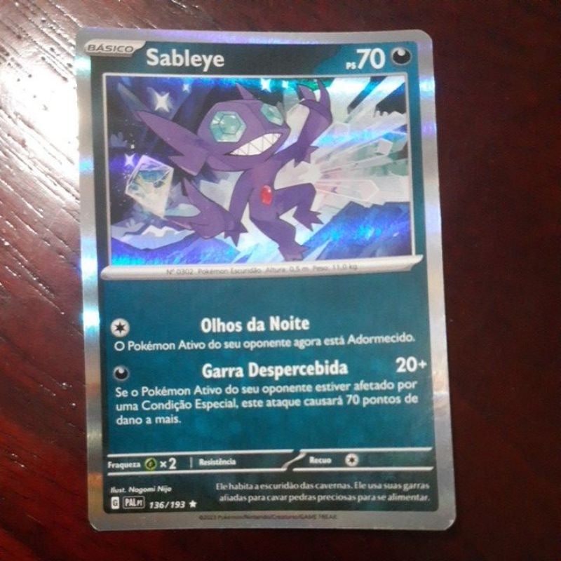 Carta Card Pokémon Sableye Foil Original | Shopee Brasil