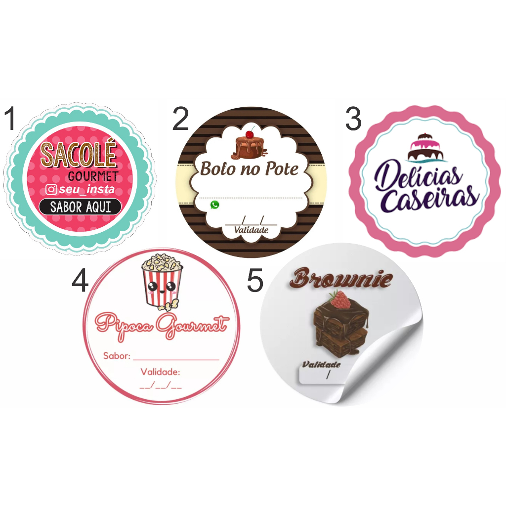 RÓTULOS ADESIVOS DIVERSOS PARA SEGUIMENTOS 4x4CM (500 UNID) | Shopee Brasil