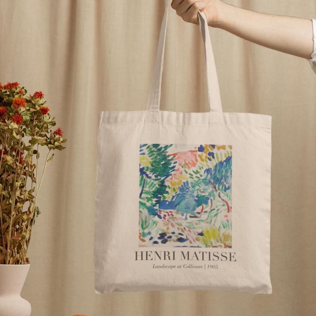 Bolsa Sacola Ecobag Obra de Arte Matisse Paisagem Com ou Sem Zíper 100% ...