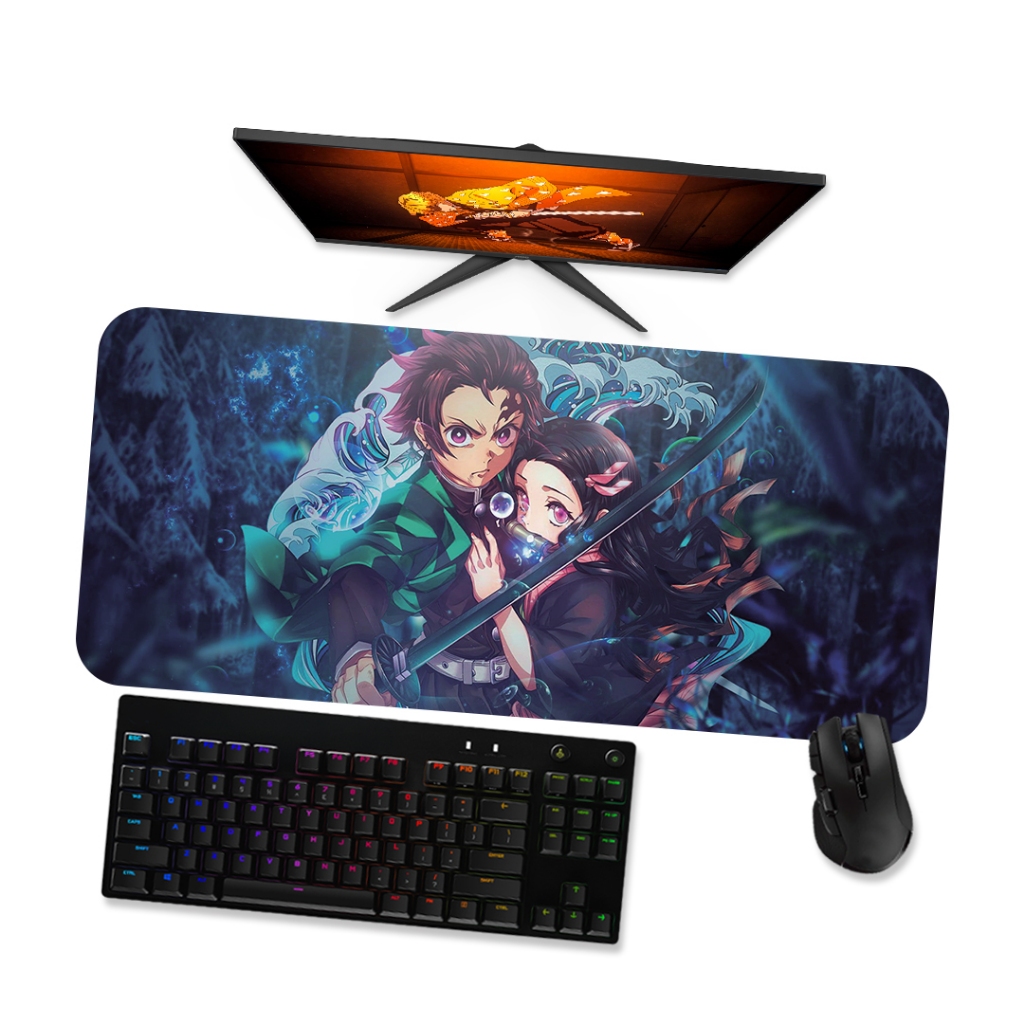 Mouse Pad Gamer - Demon Slayer Nezuko Tanjiro 3 - Mousepad Grande 90x40 ...