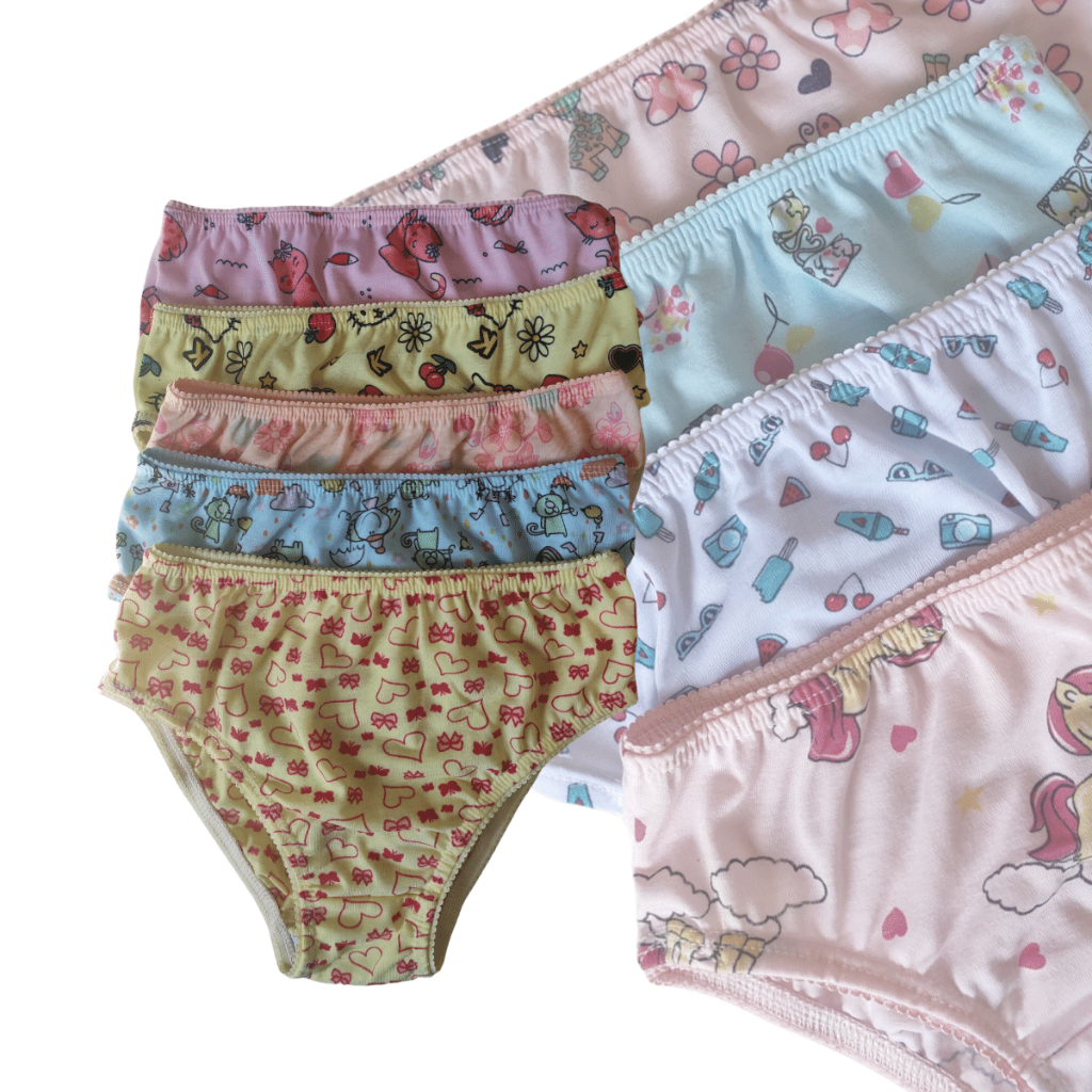 Kit 10 Calcinha Infantil menina para criança perfeitas para o dia a dia ...