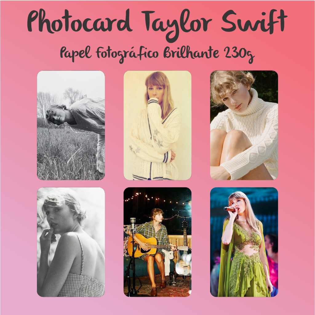 Kit Taylor Swift - 6 Photocards - Folklore | Shopee Brasil