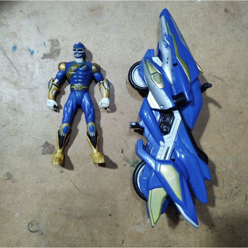 Power Rangers Azul Wild Force com moto | Shopee Brasil