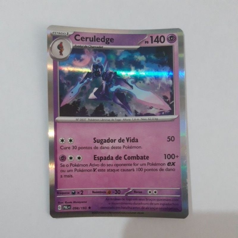 Carta Card Pokémon Ceruledge Foil | Shopee Brasil