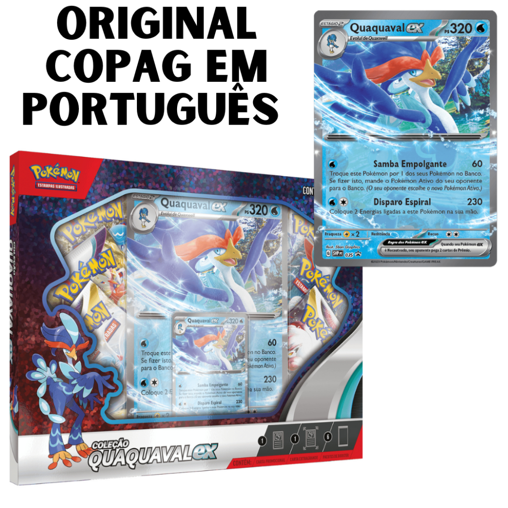 Box Pokémon Parceiros De Paldea Quaquaval Ex - Copag Lacrado Original ...