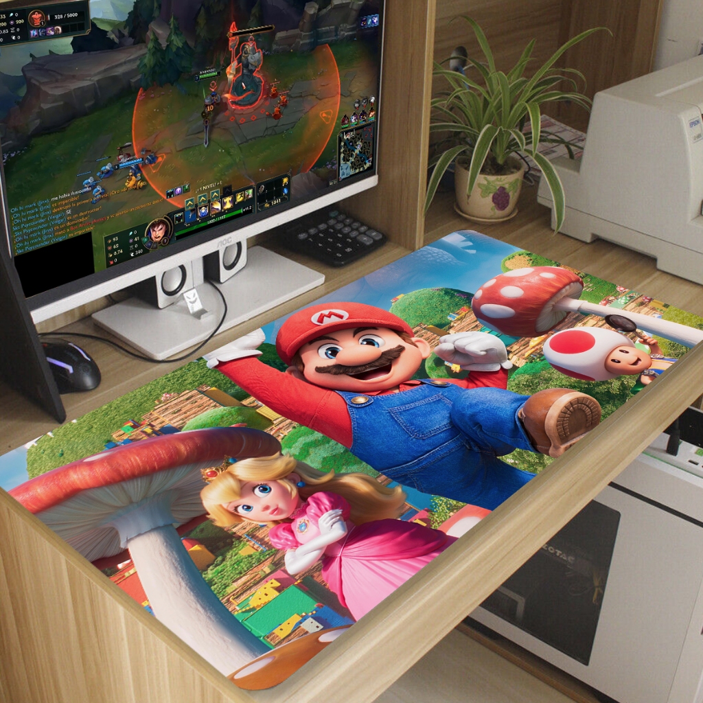 Mouse Pad Mario Game Antiderrapante Diversas Estampas 80x40 cm M214 ...