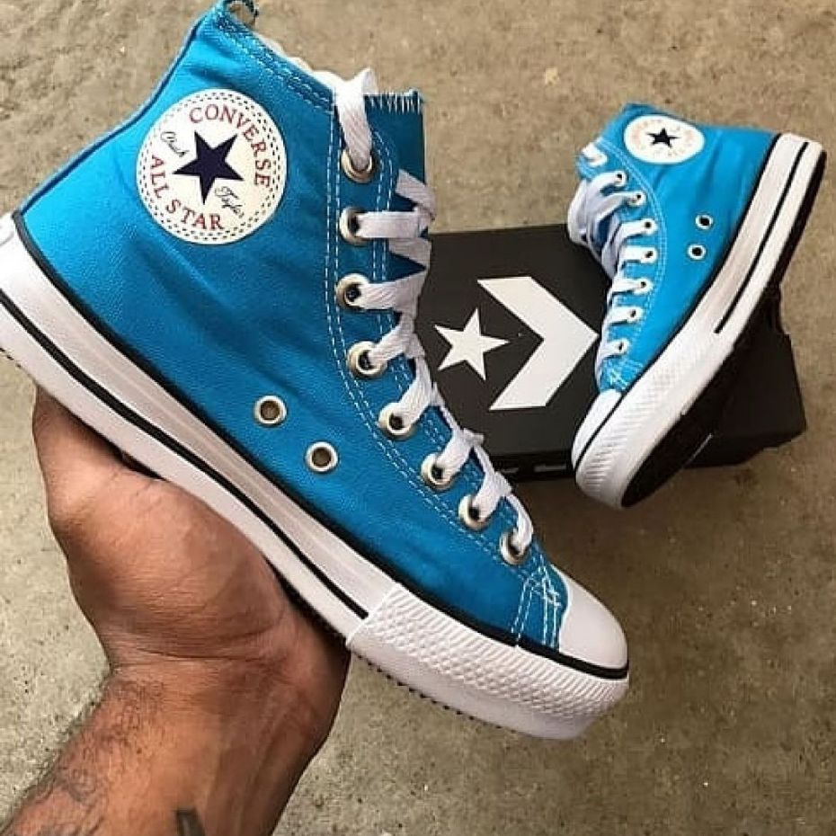 Tenis All Star Cano Alto Promoçao Azul Royal e Outras Cores ...