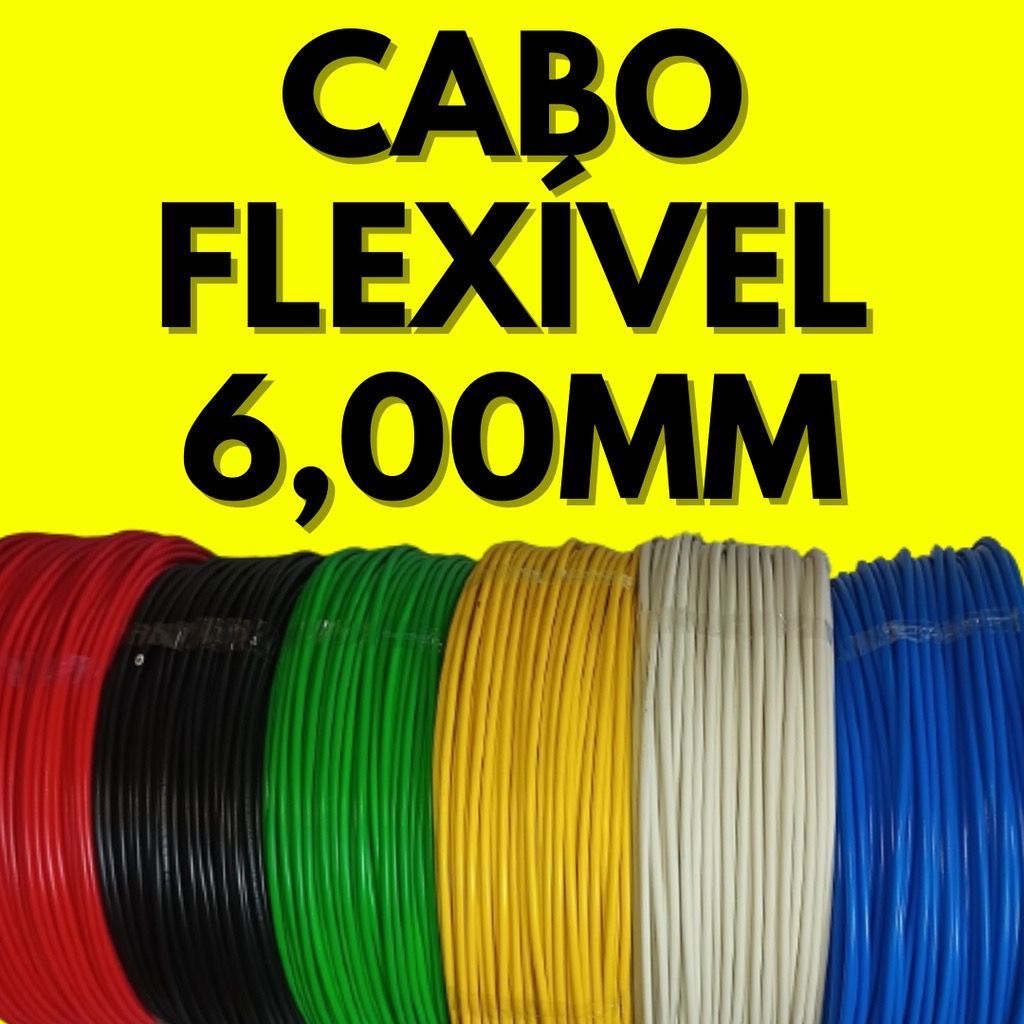 FIO ELETRICO FLEXIVEL CONDUFLEX 6.0mm 100 Metros. | Shopee Brasil