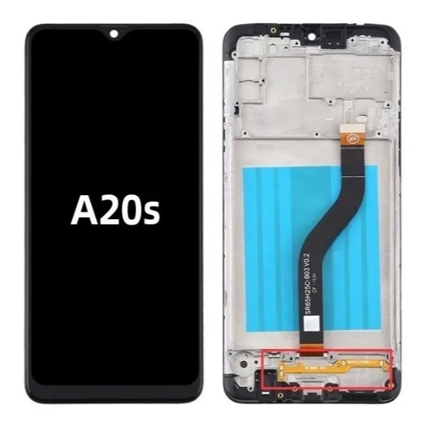 Tela Frontal Display Lcd Touch Completo Samsung A20S A207 Sem Aro Com Aro | Shopee Brasil