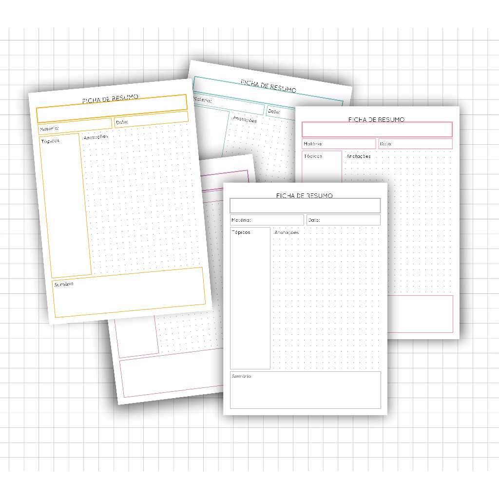 Ficha de Resumo 50 Folhas Destacável / Resumo de Estudos | Shopee Brasil