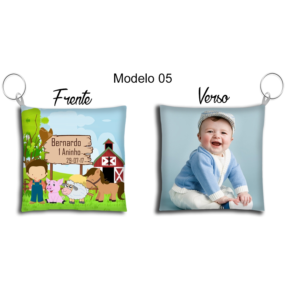 40 Lembrancinhas Chaveiro Almofada Tema Fazendinha Almochaveiro ...